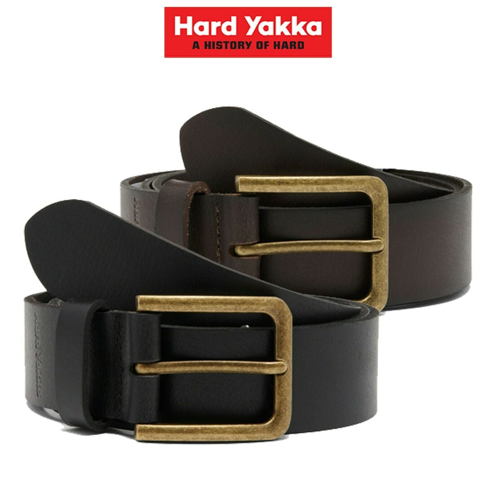 HARD YAKKA LEATHER BELT– workwearcorner